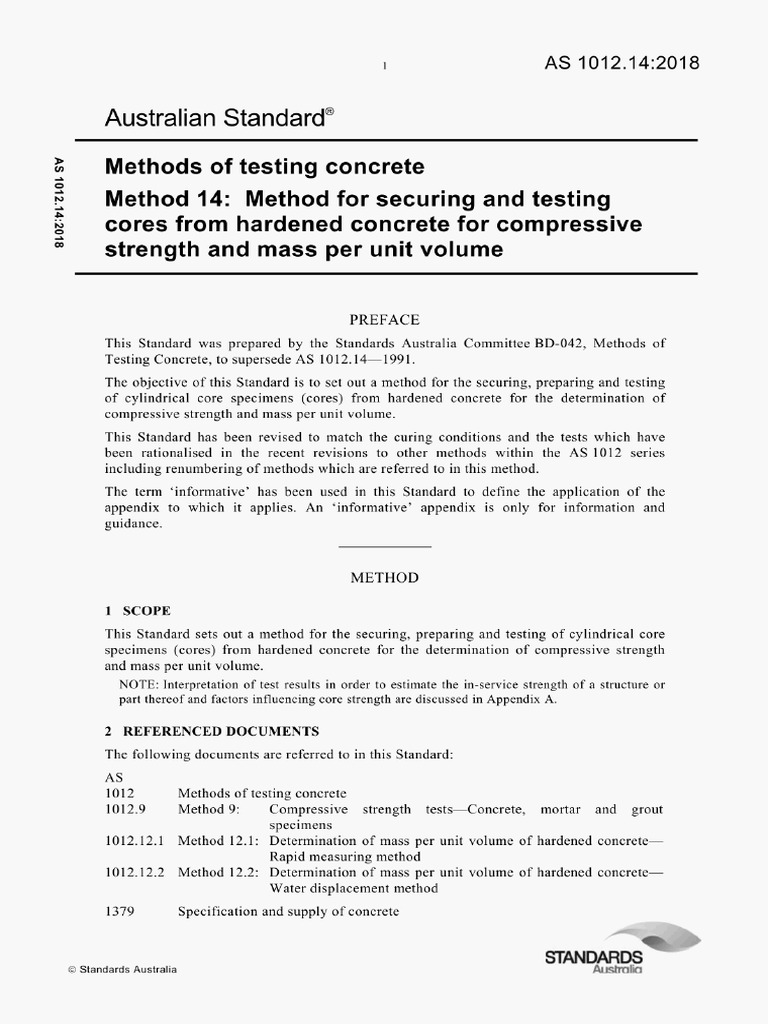 As 1012.14-2018 | PDF