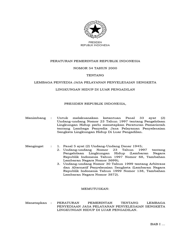 PP No.54 TH 2000 | PDF