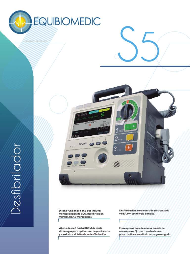 Ficha Tecnica Desfibrilador Comen S5 | PDF