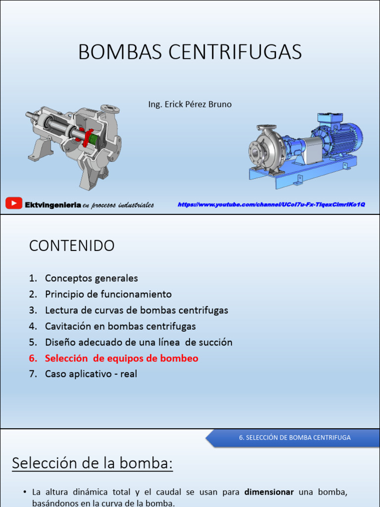 Bombas Centrifugas Erick Perez 6 | PDF | Bomba | Dinámica de fluidos