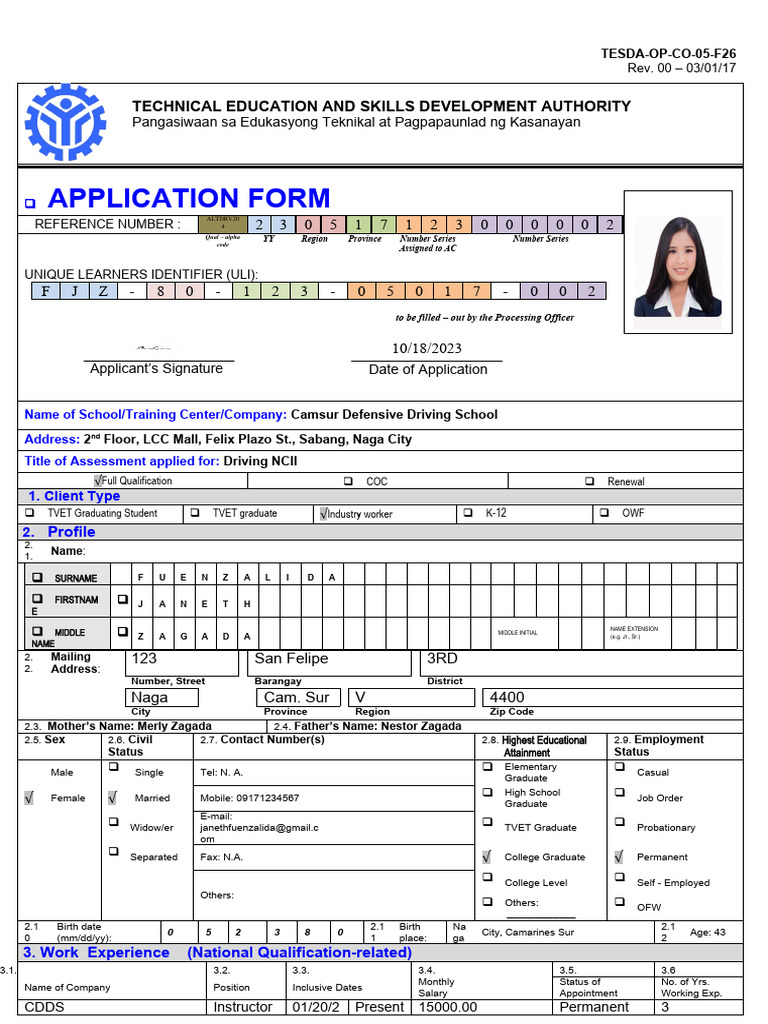 Application Form 2 | PDF
