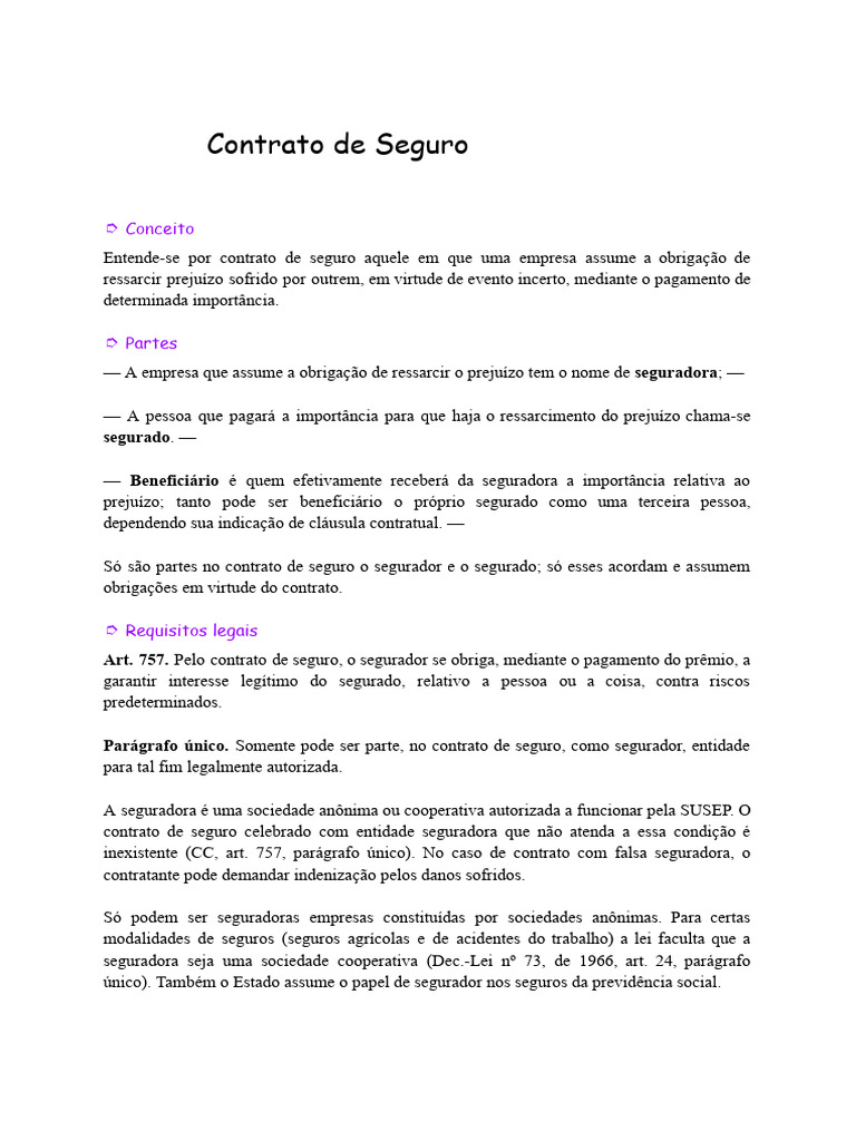 Contrato de Seguro | PDF | Derecho