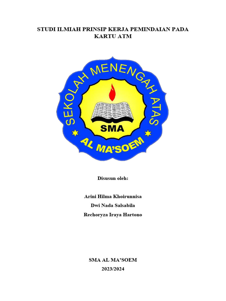 Prinsip Kerja Pemindaian Kartu ATM | PDF