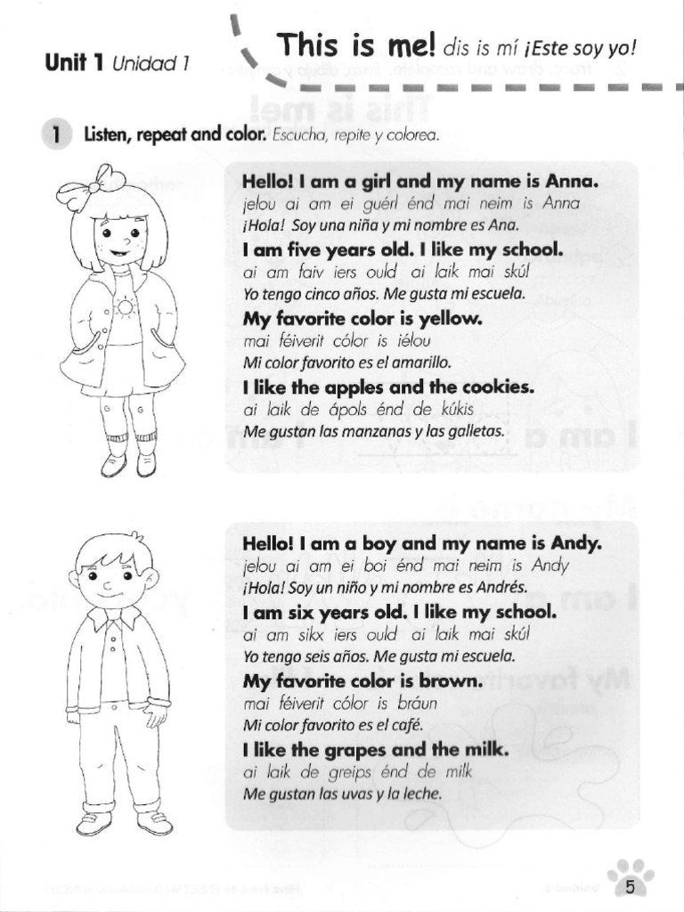 Cuadernillo-De-Inglés-Para-Niños Segundo Grado | PDF