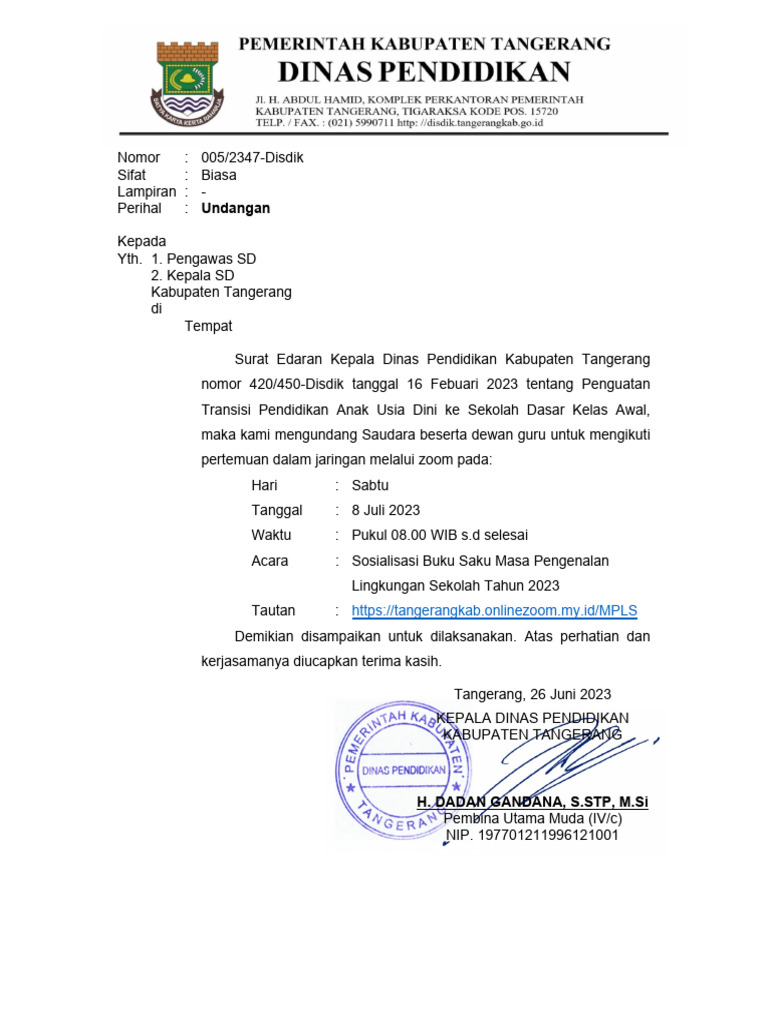 Undangan MPLS Luring | PDF