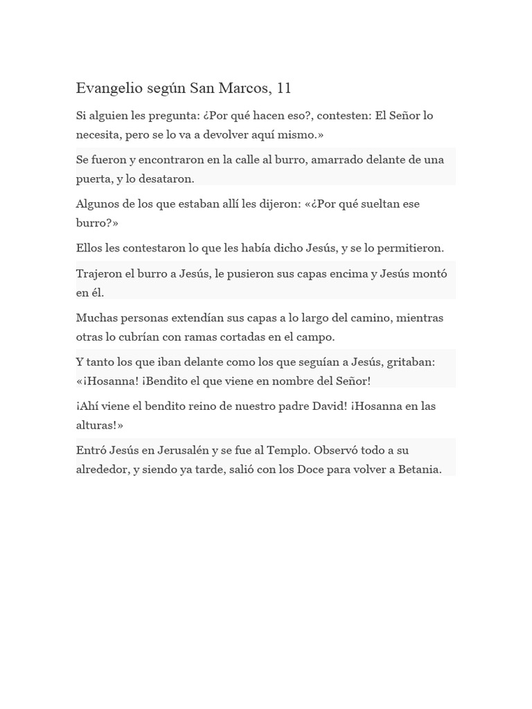Evangelio Según San Marcos | PDF Evangelio Según San Marcos | PDF
