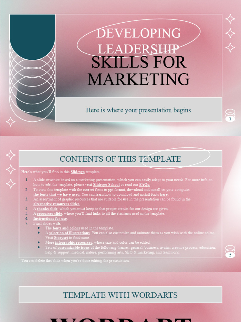Developing Leadership Skills For Marketing by Slidesgo | PDF | Planets ... Developing Leadership Skills For Marketing by Slidesgo | PDF | Planets ...
