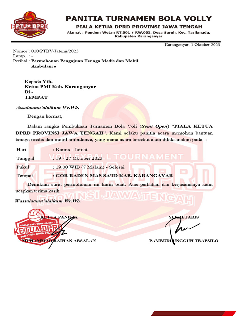 SURAT Permohonan Pmi | PDF