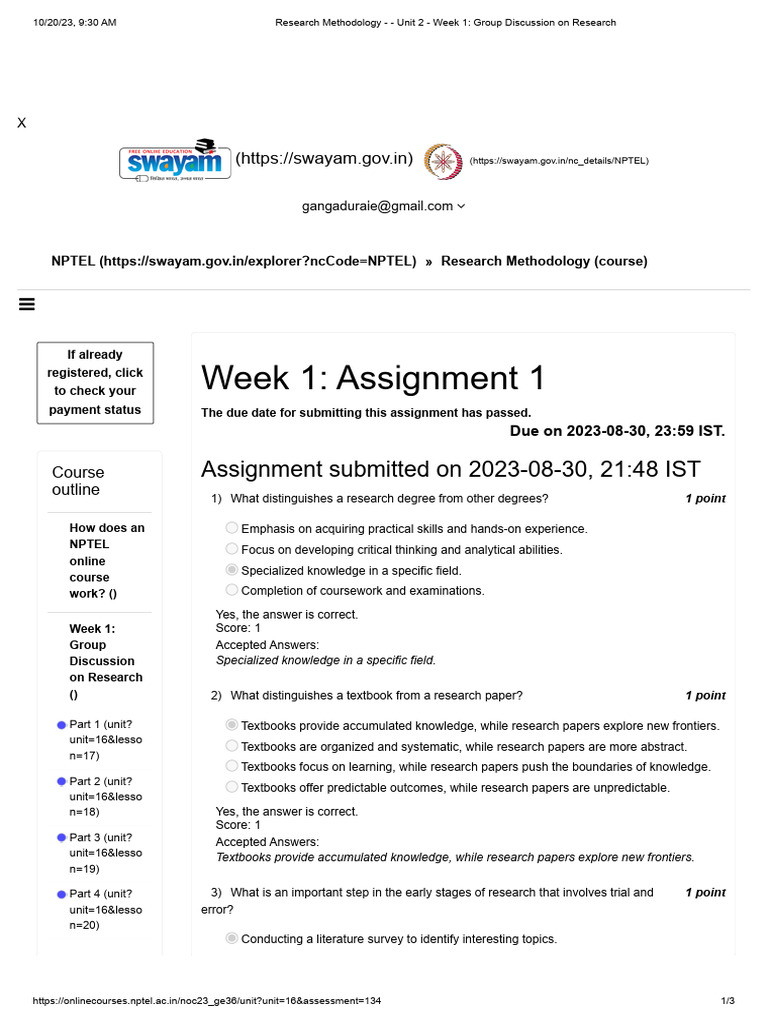 Research Methodology - Unit 2 - Week 1 - Group Discussion On Research ...