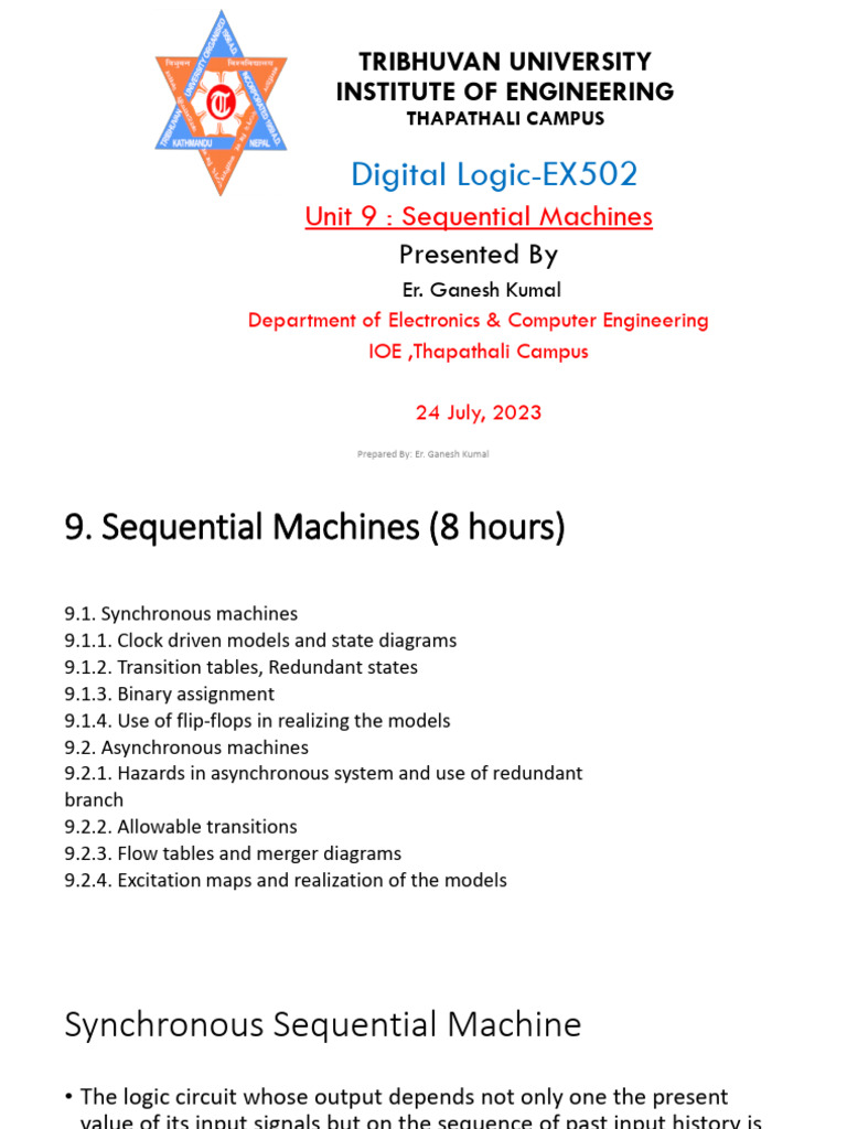 DL Unit 9 - Sequential Machine | PDF | Computer Programming | Computer ...