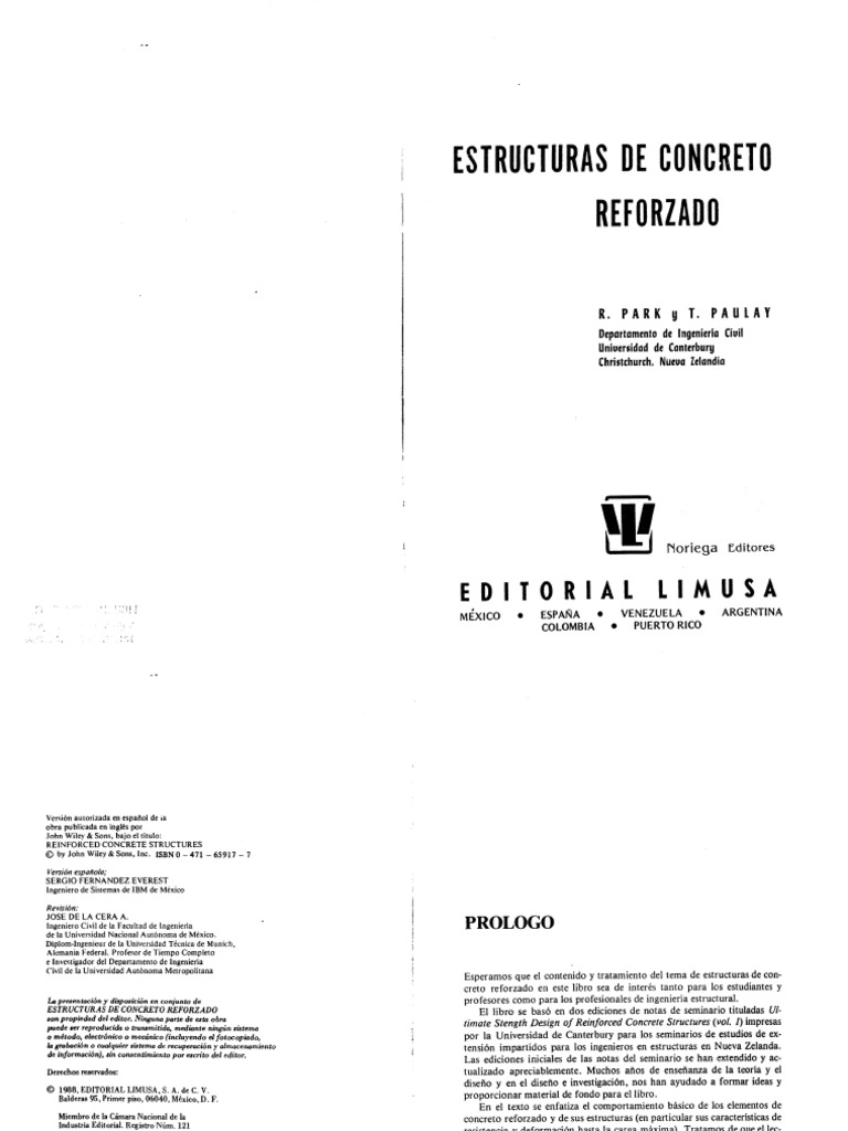 Estructuras de Concreto Reforzado - R. Park & T. Paulay-Completo | PDF