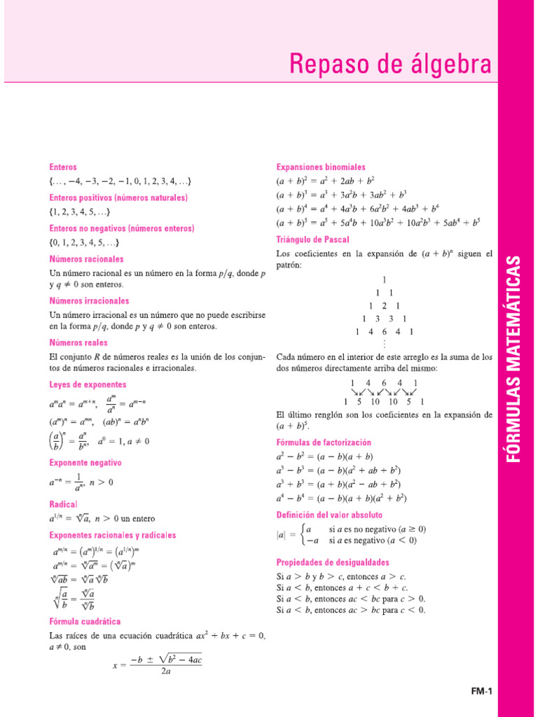 Formulas Matematicas | PDF