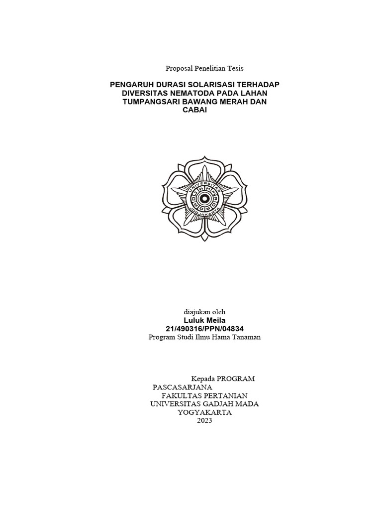 Proposal Thesis | PDF