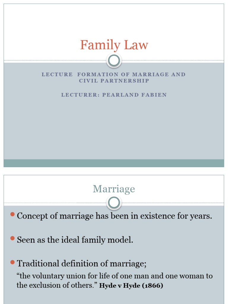ARU Family Law Lecture 2 | PDF | Politics | Social Science