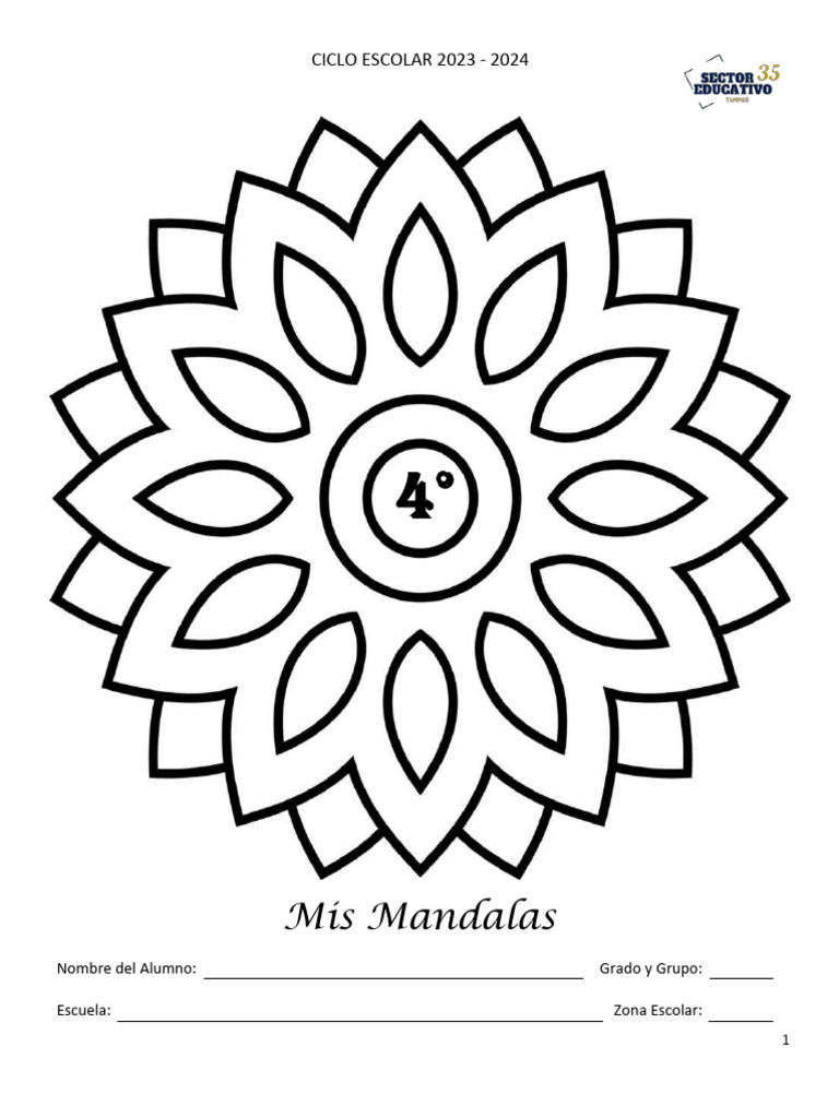 Mandalas para el Ciclo Escolar | PDF