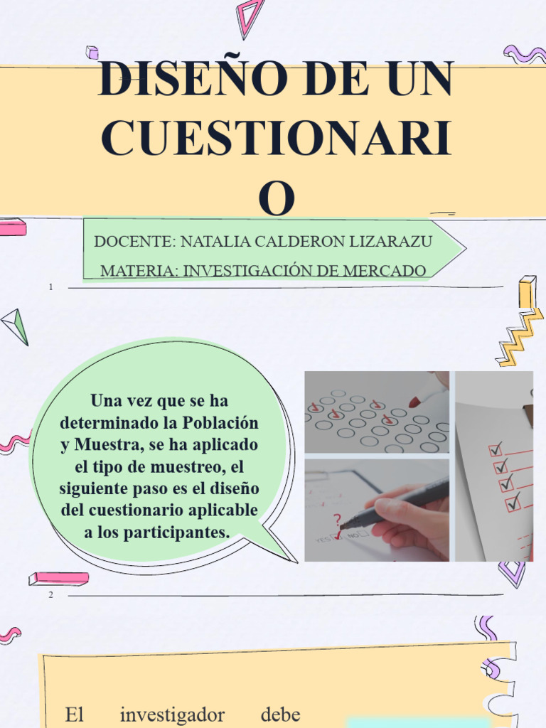 Diseño de Un Cuestionario para La Investigación de Mercado | PDF | Cuestionario