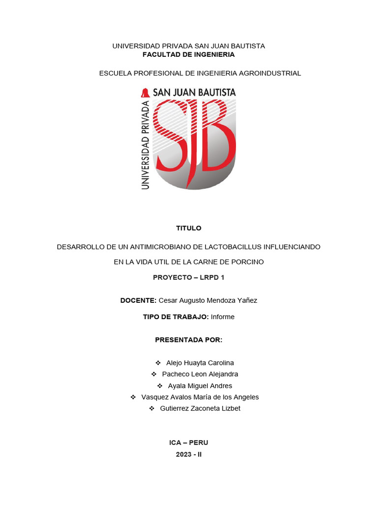 LRPD 1 | PDF | Carne | Las bacterias