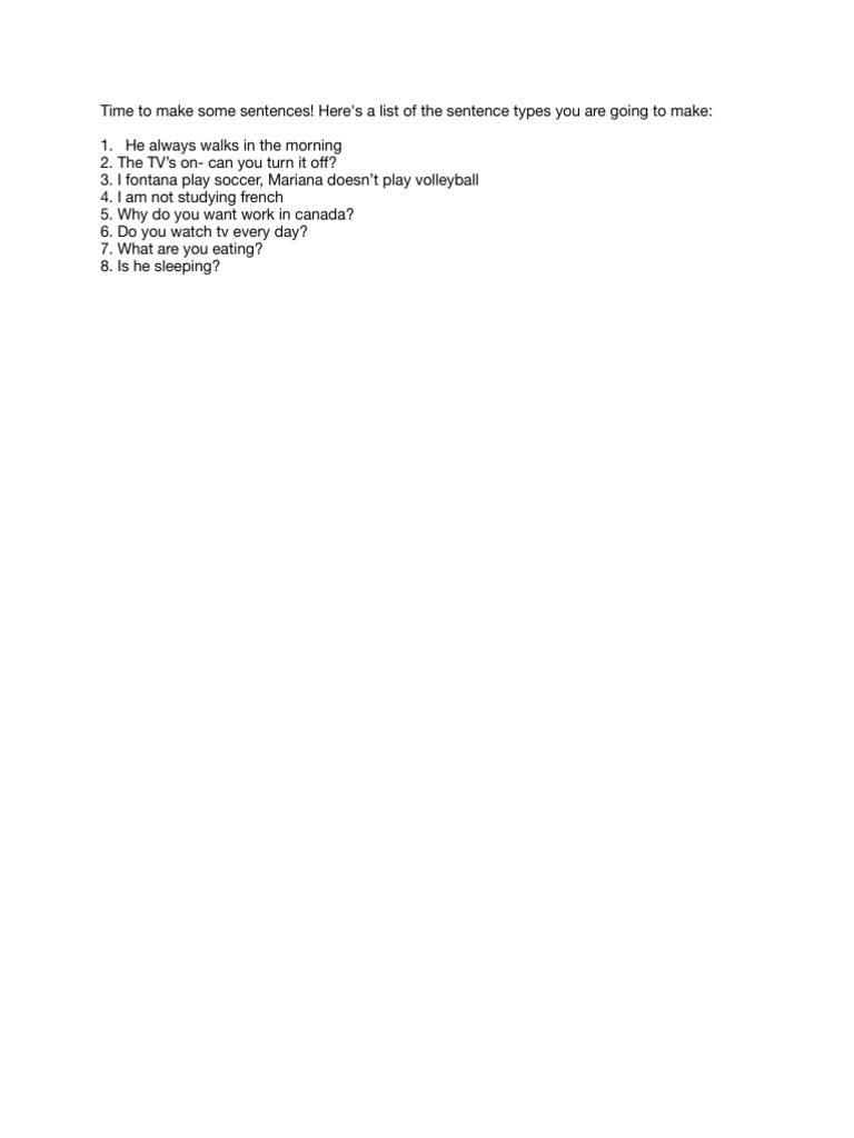 Time To Make Some Sentences | PDF