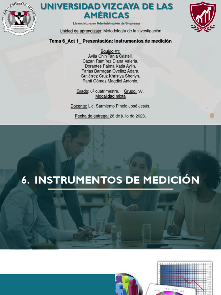 Tema 6 - Act 1 - Presentación Instrumentos de Medición | PDF