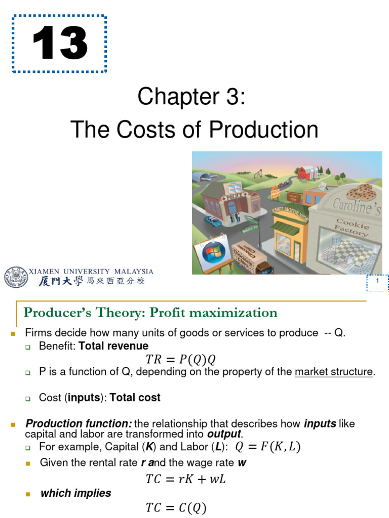 Chapter 3 Production and Cost | PDF | Marginal Cost | Average Cost