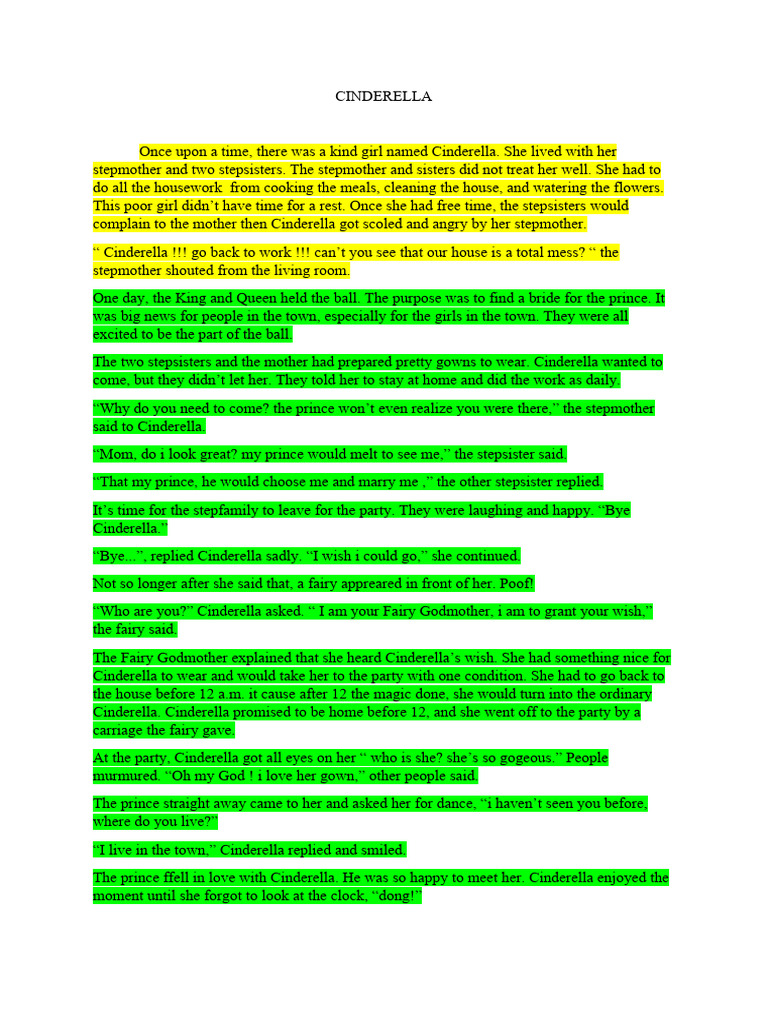 Narrative Text UAS | PDF | Cinderella | Fairies