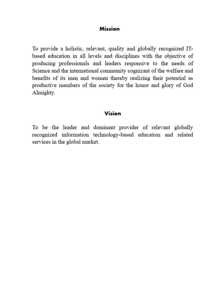 AMA ACLC Mission and Vision | PDF | Computers