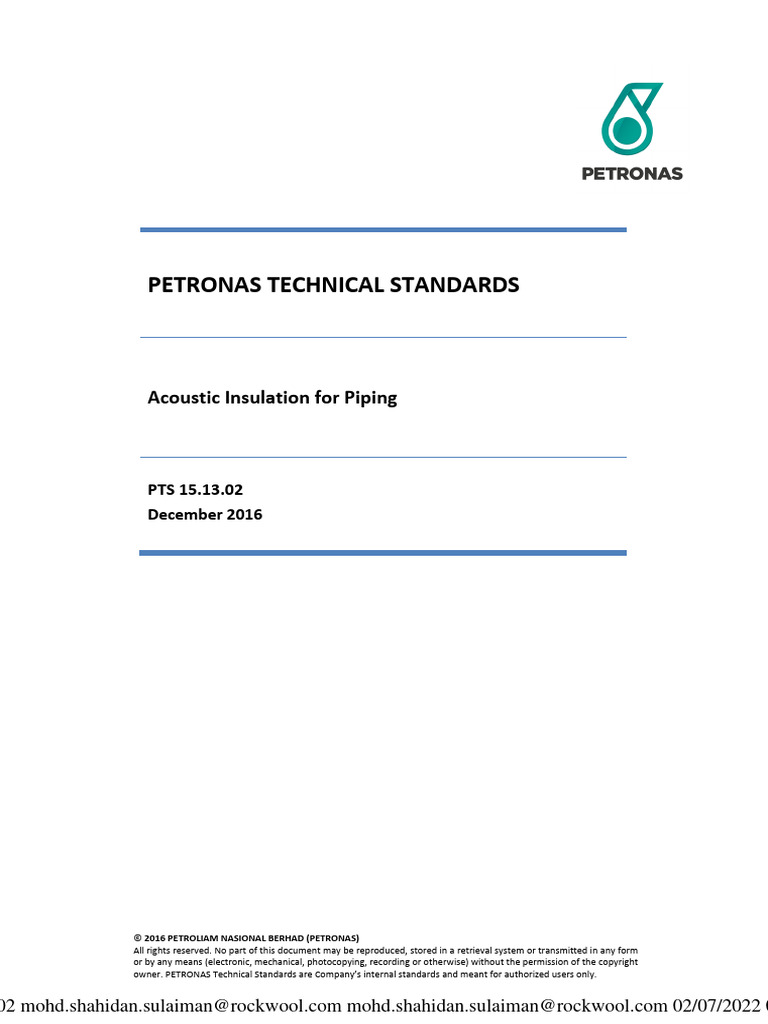 PTS 15.13.02 - Acoustic For Piping Ammendmend | PDF | Pipe (Fluid ...