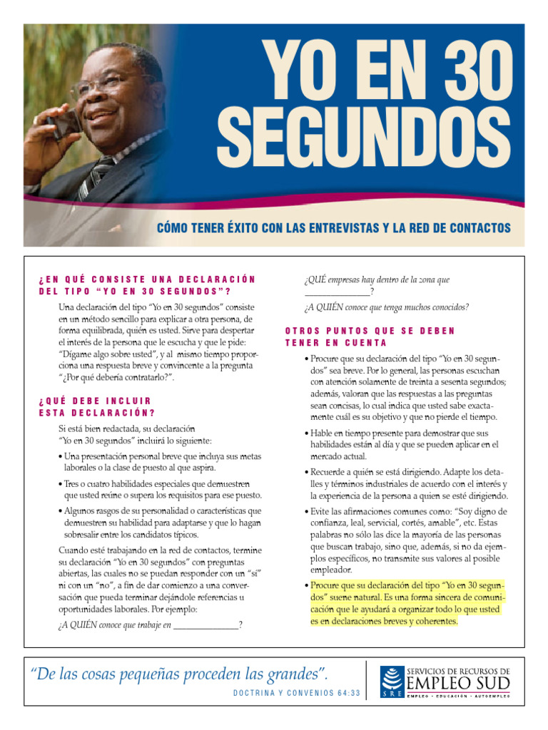 Yo en 30 Segundos | PDF