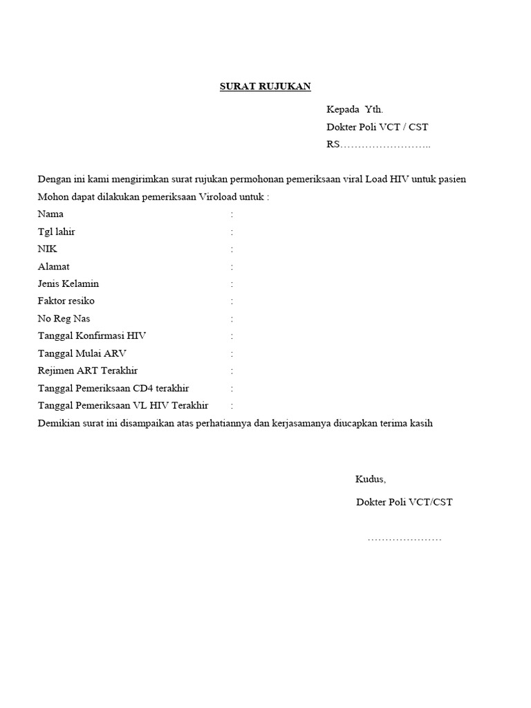 Contoh Rujukan VL Kosongan | PDF
