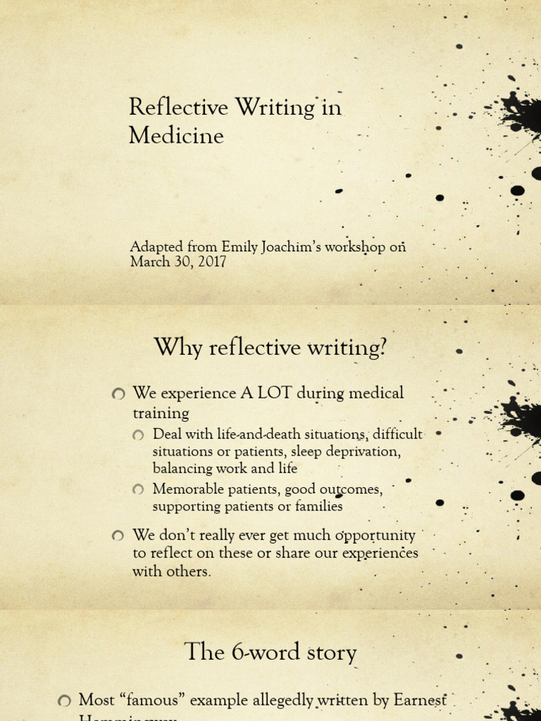 Reflective Writing in Medicine | PDF | Medical Specialties | Health ...