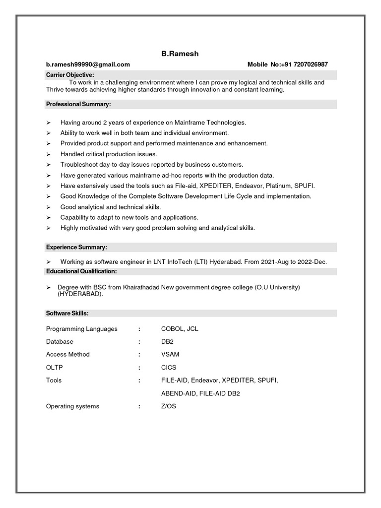 Resume 2023 | PDF | Ibm Db2 | Computing