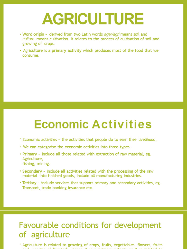 Four Types of Agriculture Explained | PDF | Agriculture | Farms