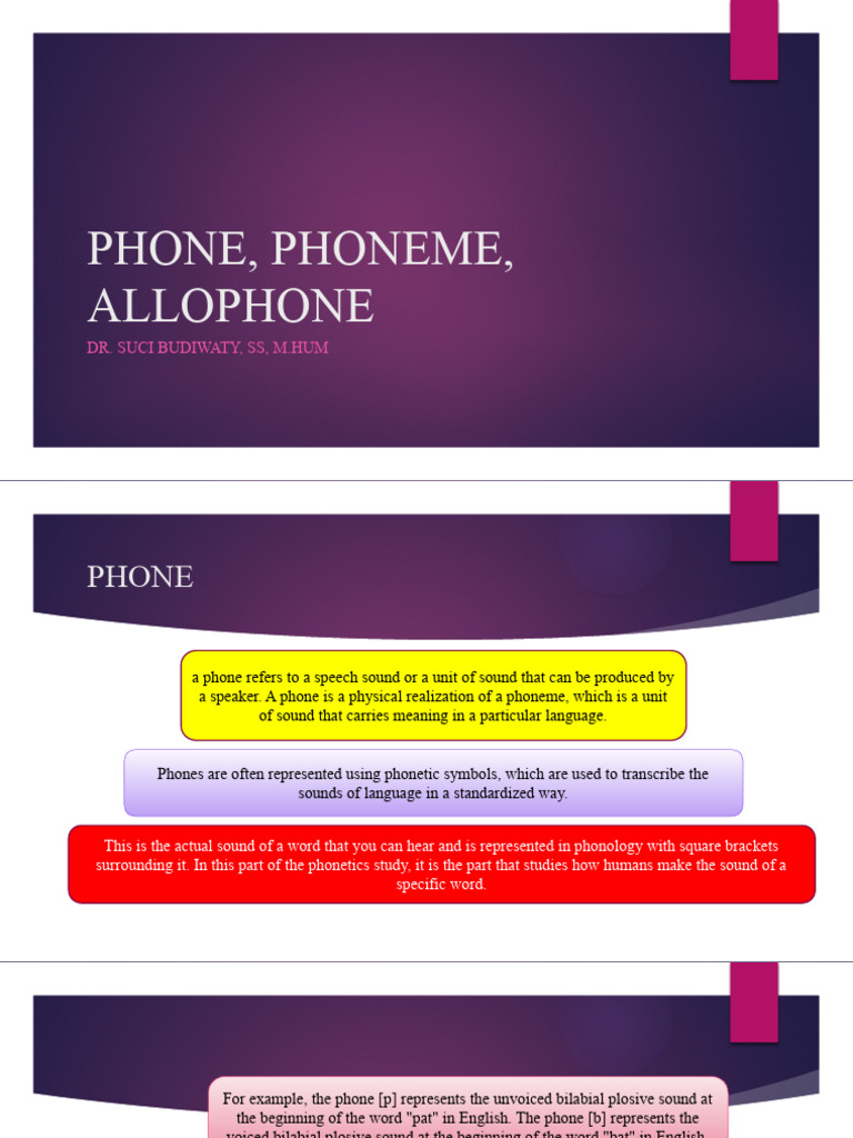 Understanding Phones, Phonemes, and Allophones | PDF | Phoneme | Oral ...