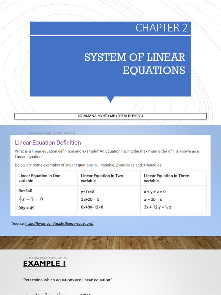Linear Equations for Math Students | PDF | Matrix (Mathematics ...