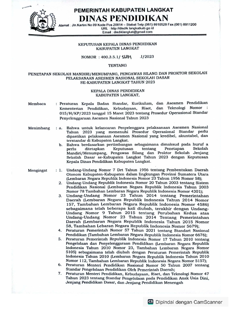 SK Pengawas Silang | PDF