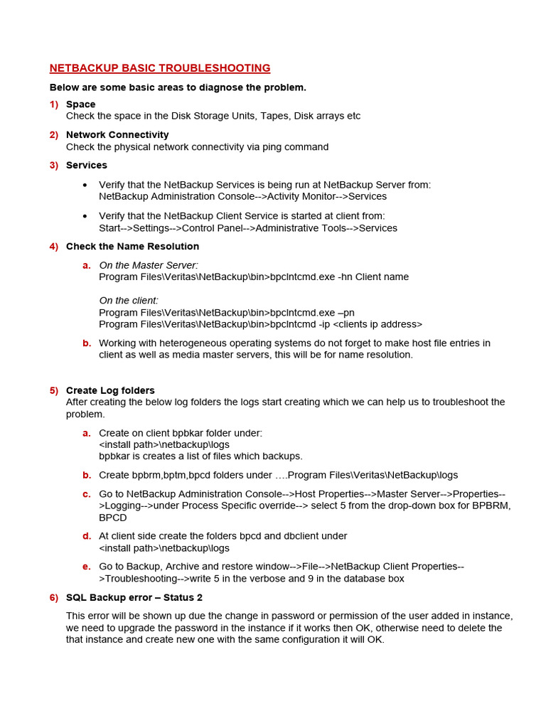 Netbackup Basic Troubleshooting | PDF | Windows Registry | Public Key Certificate