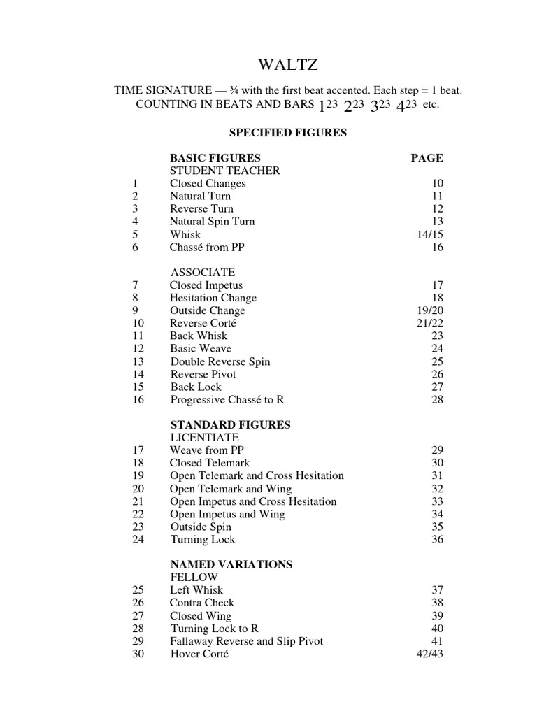 Ballroom Technique - Waltz | PDF | Waltzes | Social Dance