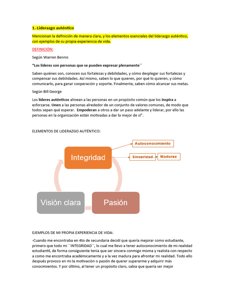 Elementos del Liderazgo Auténtico | PDF | Liderazgo | Empoderamiento