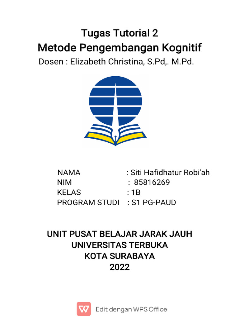 TT2 - Metode Pengembangan Kognitif | PDF