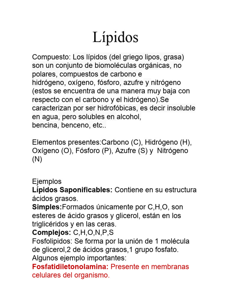 Lipidos | PDF | Lípido | Química