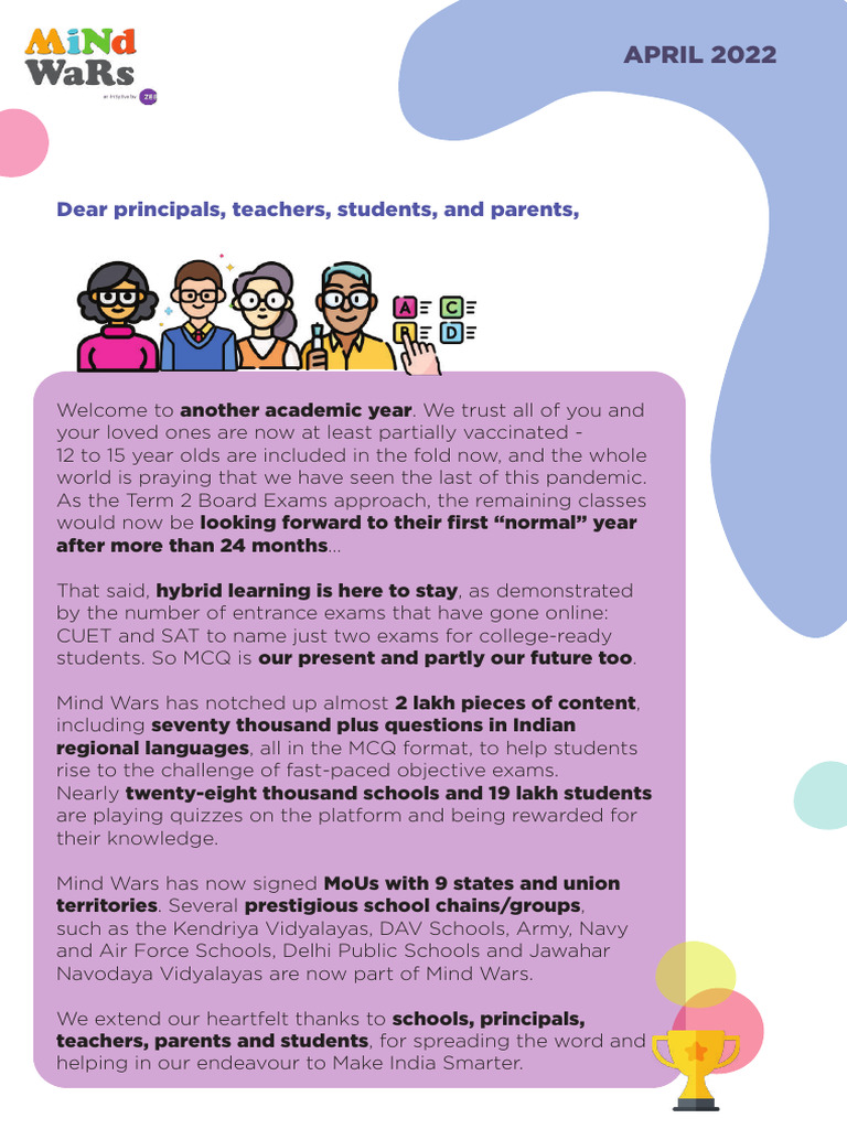 Newsletter APRIL 2022 | PDF | Quiz