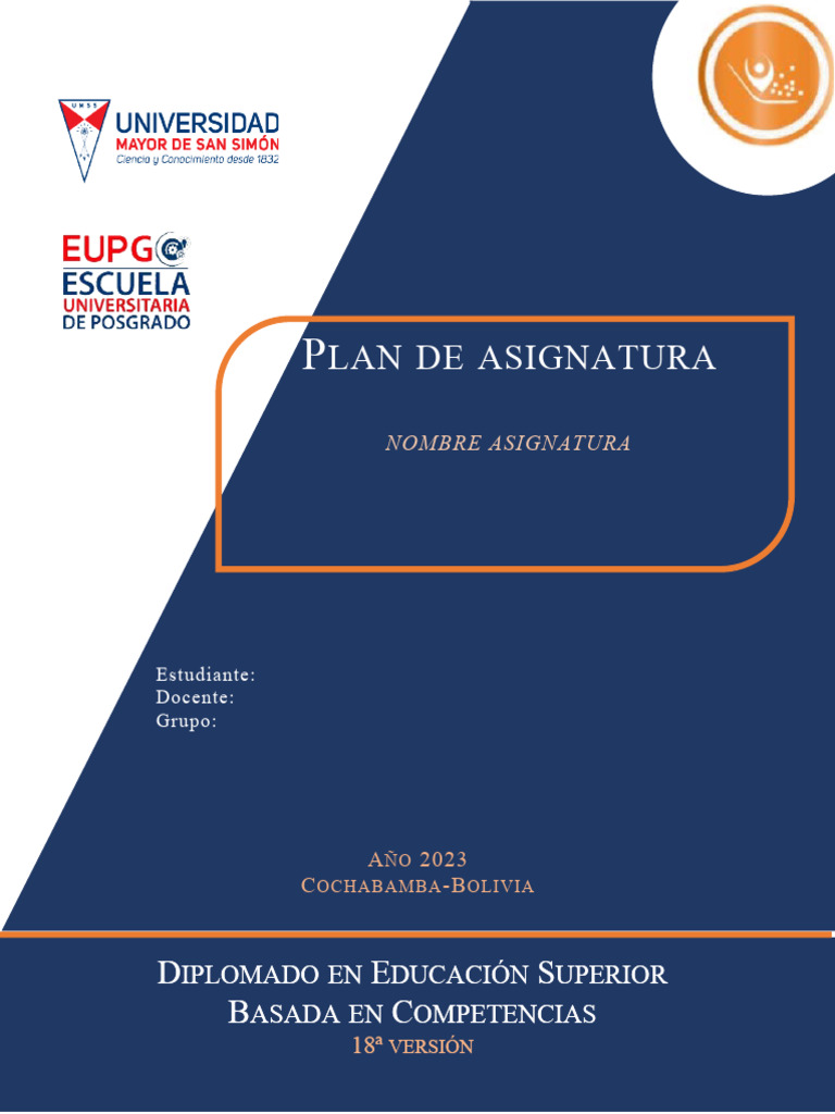 Formato Plan de Asignatura V18 | PDF | Evaluación | Maestros
