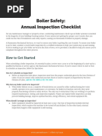 Steam Boiler Routine Maintenance Check List | PDF | Boiler | Valve