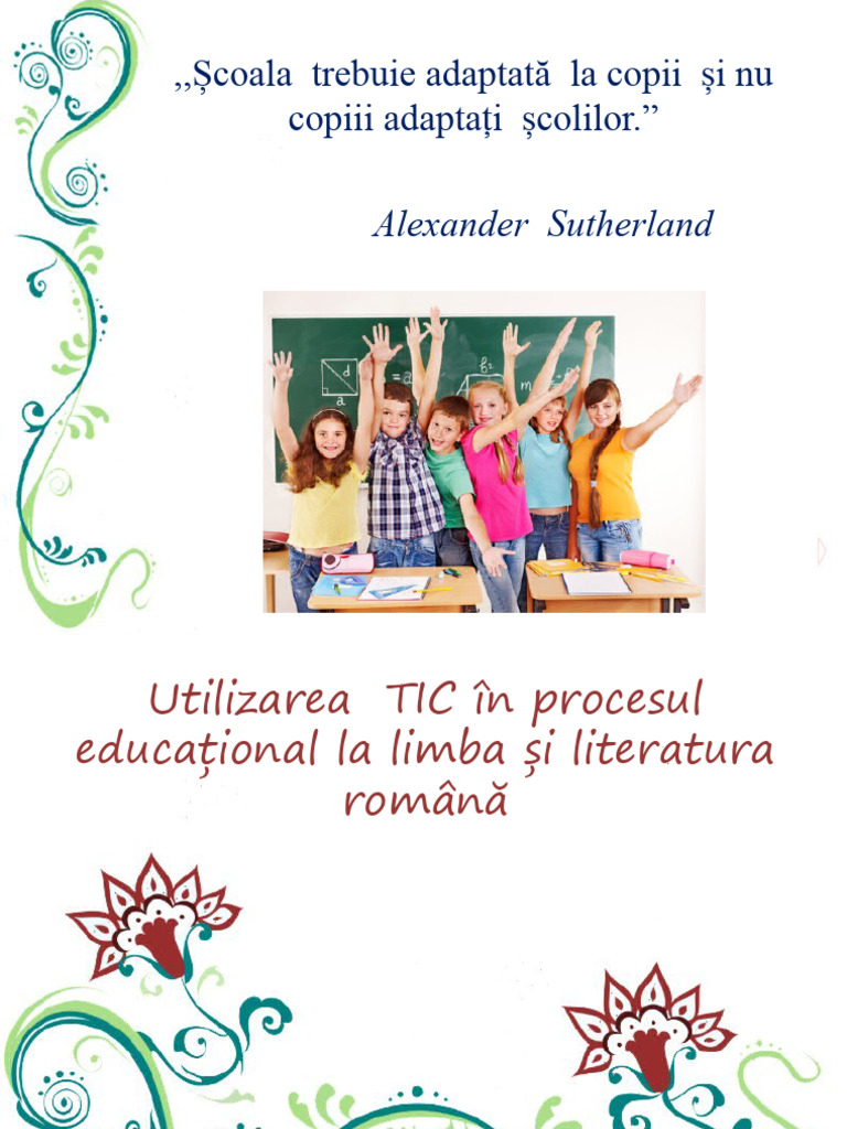 Utilizarea Tic in Procesul Educational La Limba Rom | PDF