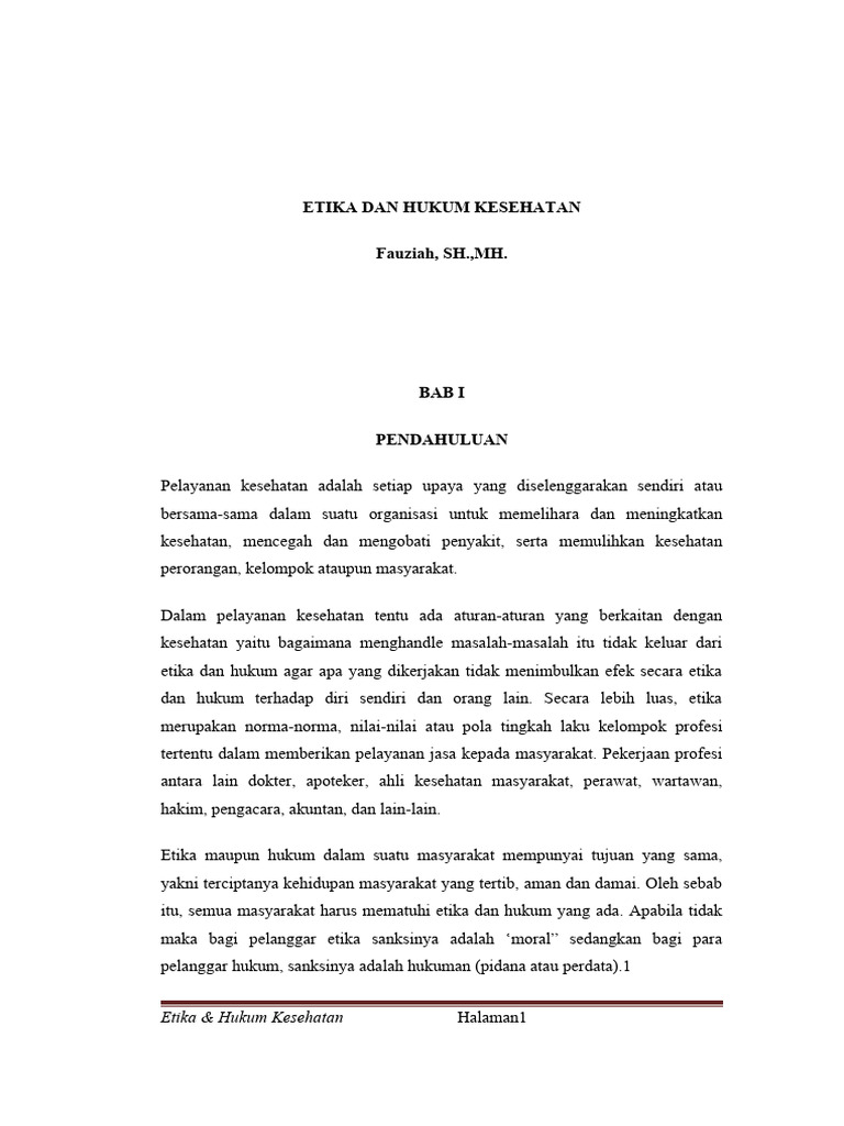 ETIKA DAN HK KESEHATAN (1) | PDF