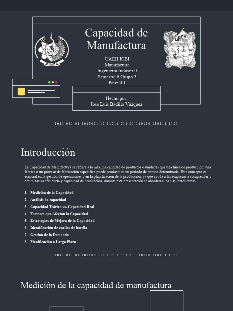 Capacidad de Manufactura | PDF | Planificación | Calidad (comercial)