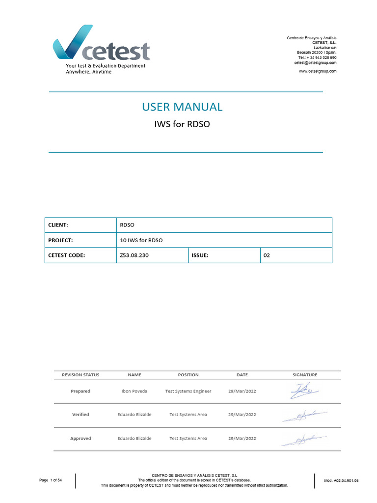 IWS User Manual | PDF | Telemetry | Instrumentation
