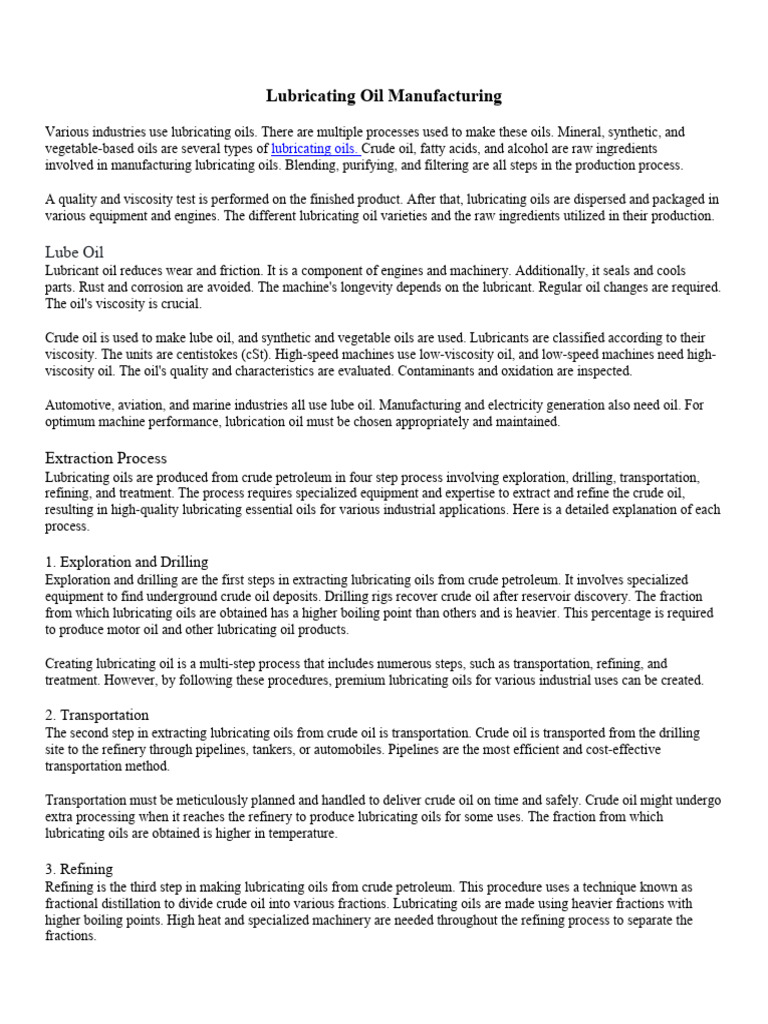 LUBE Oil Assignment | PDF | Lubricant | Petroleum
