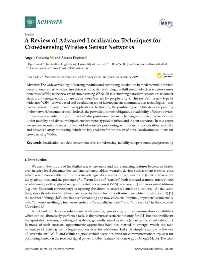 A Review of Advanced Localization Techniques For | PDF A Review of Advanced Localization Techniques For | PDF