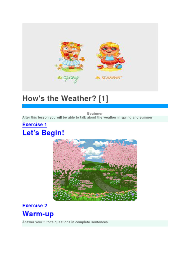 How's The Weather | PDF